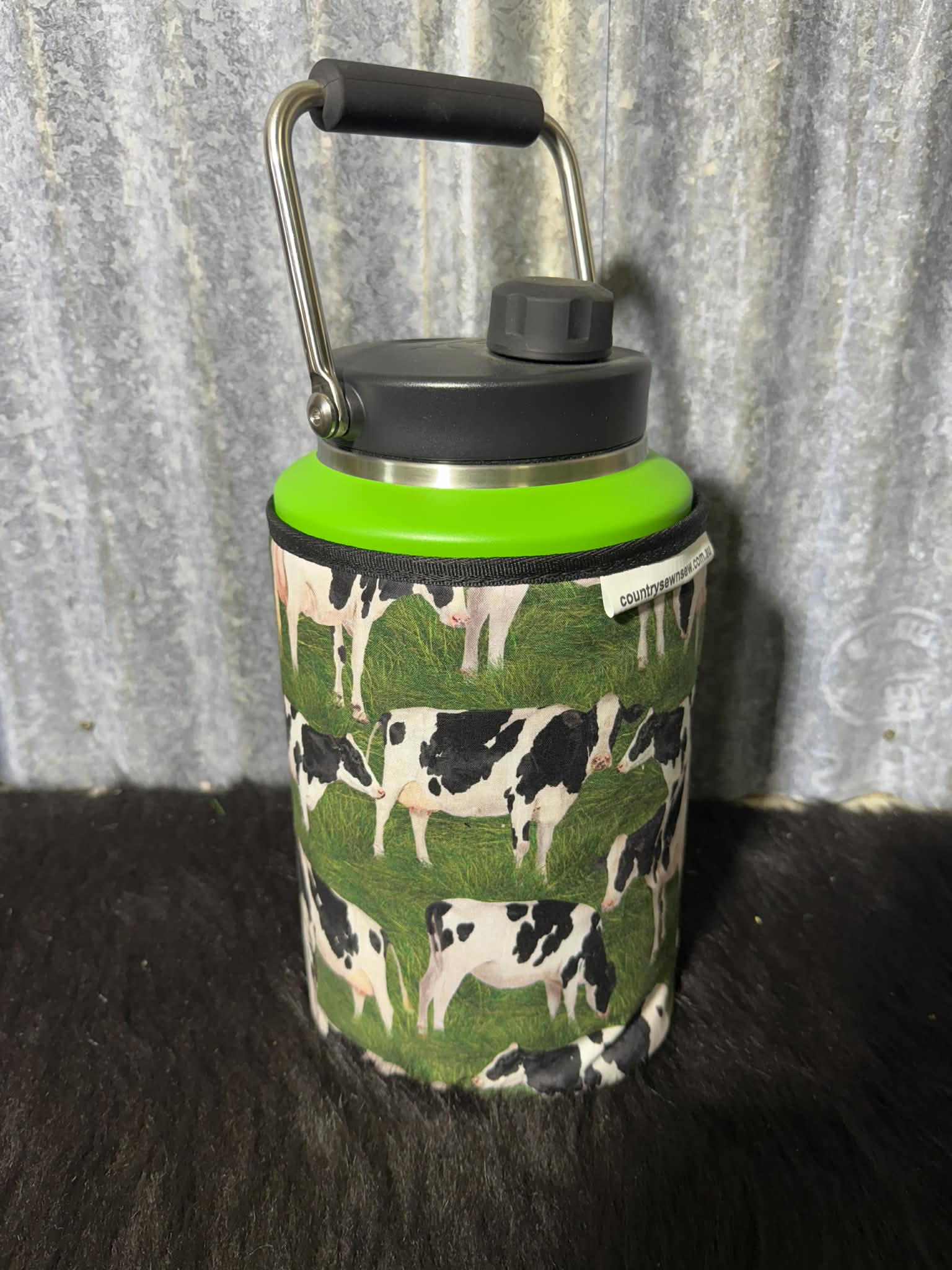 Yeti GALLON with fabric READY MADE - Friesian Cows – Country SewNSew