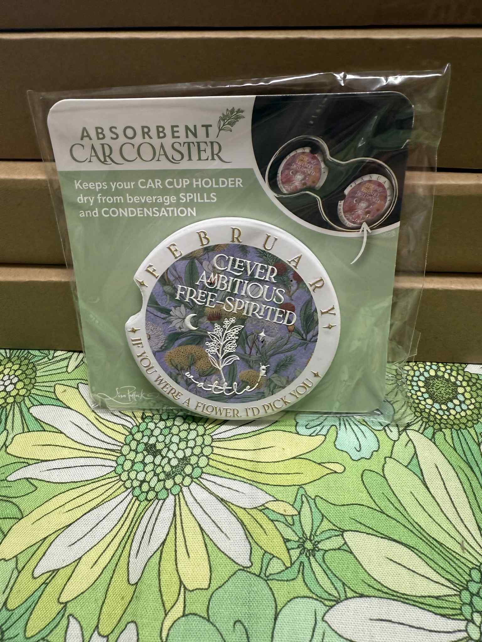 Lisa Pollock Car Coaster - February – Country SewNSew